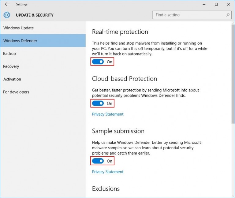 How to Configure Windows Defender in Windows 10? - Tactig