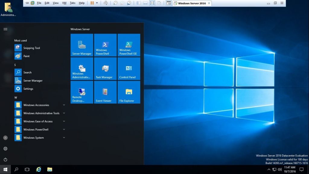 Install Windows Server 2016 on VMware Workstation step by step - Tactig