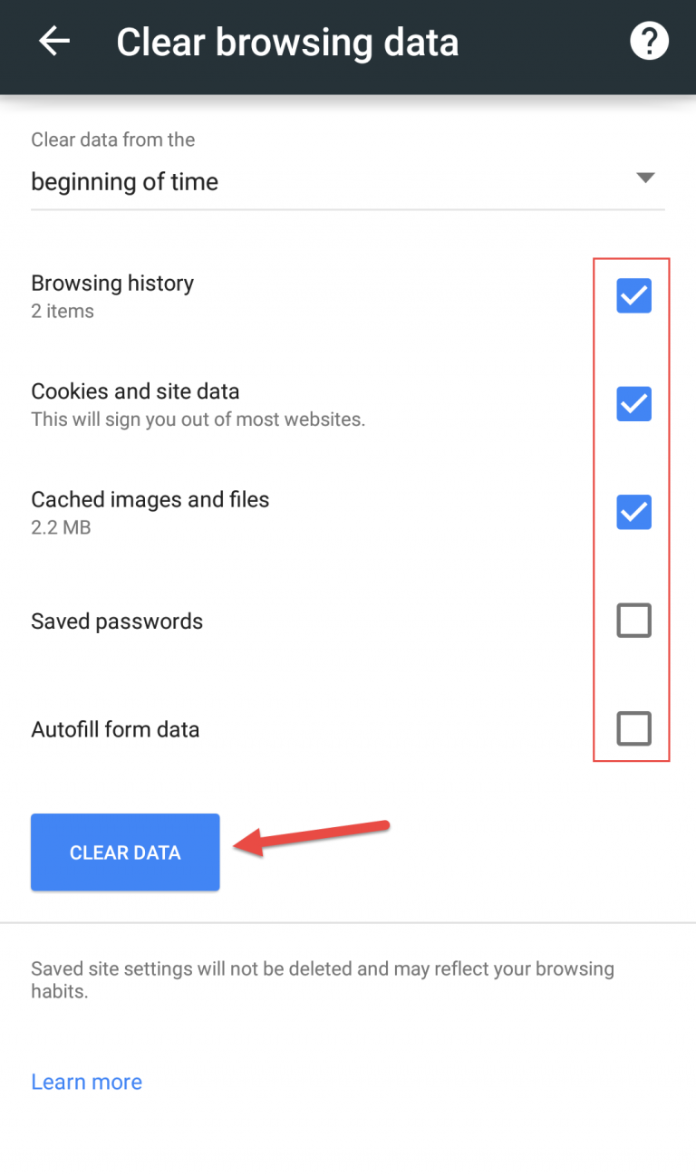How to Clear Chrome Browsing Data on Android? - Tactig